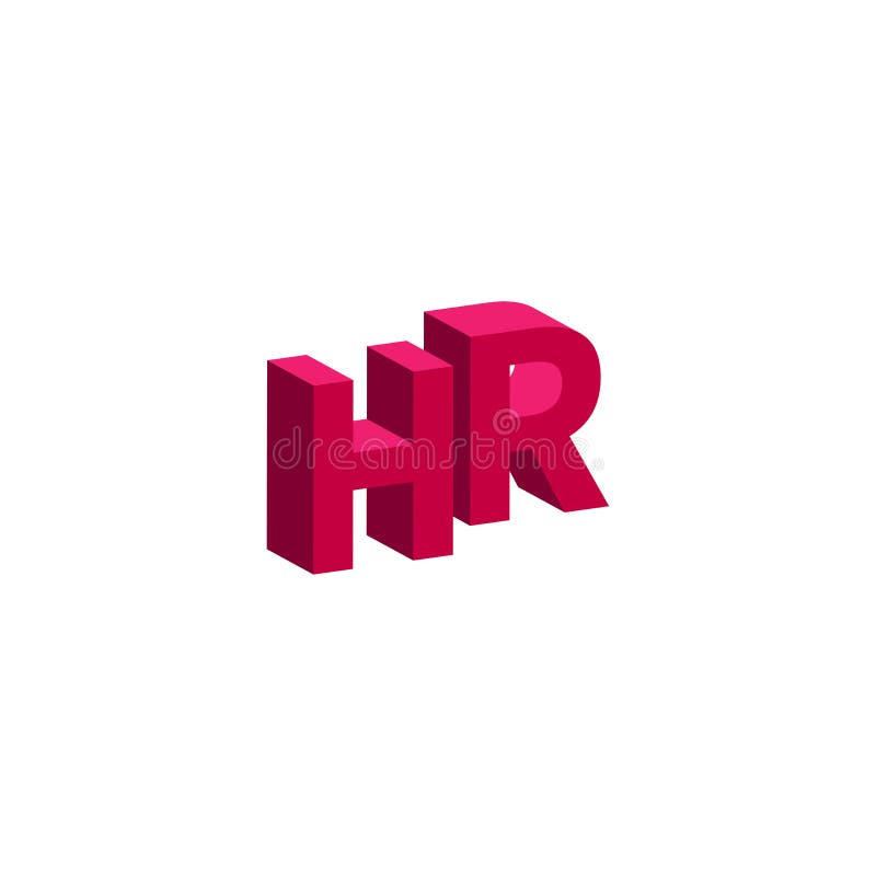 HR Abstract Logo. Human Resources 3D Icon Stock Vector - Illustration ...