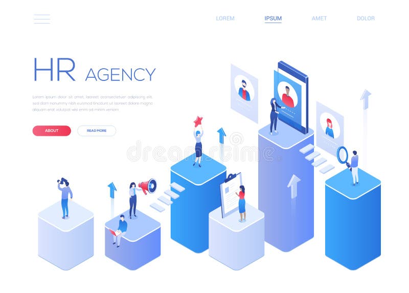 HR Agency - Modern Colorful Isometric Vector Web Banner Stock Vector ... HR Agency - Modern Colorful Isometric Vector Web Banner Stock Vector ...