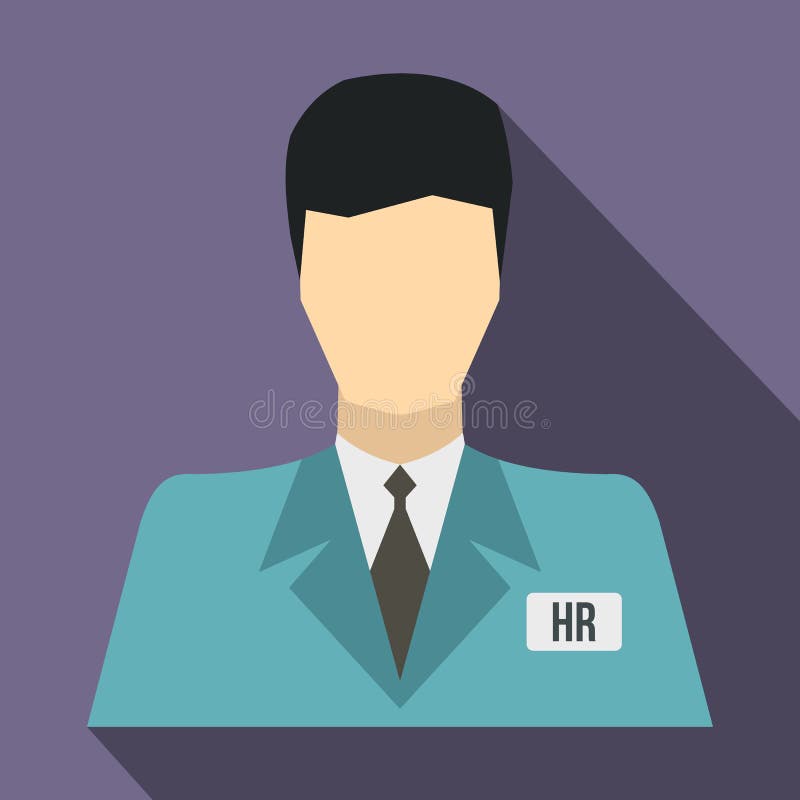 HR avatar icon, flat style stock vector. Illustration of analysis ...
