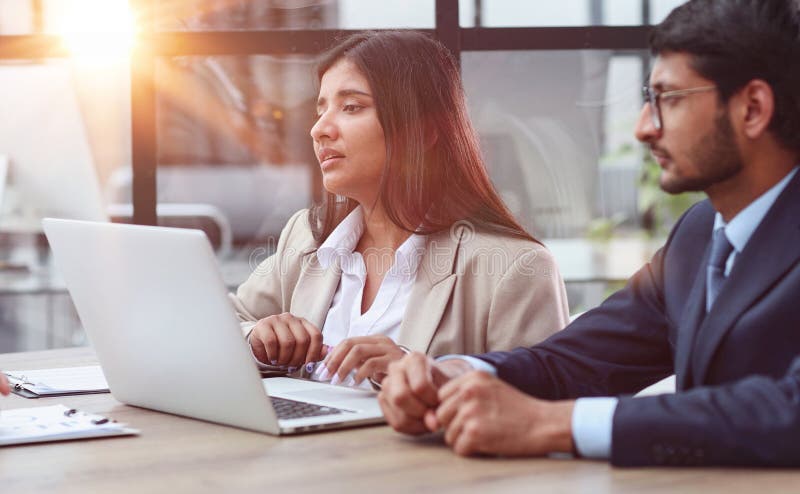 HR Department during an Interview in the Office. Stock Photo - Image of ...