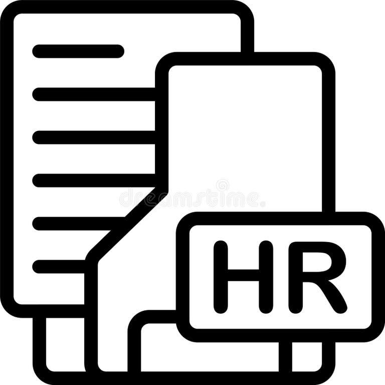 HR Folder Vector Icon stock illustration. Illustration of policy ...