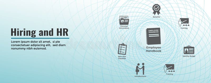 HR and Hiring Process Icon Set & Web Header Banner Stock Vector ...