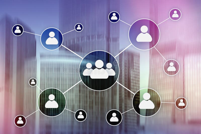 HR - Human Resources Management Concept on Blurred Business Center ...