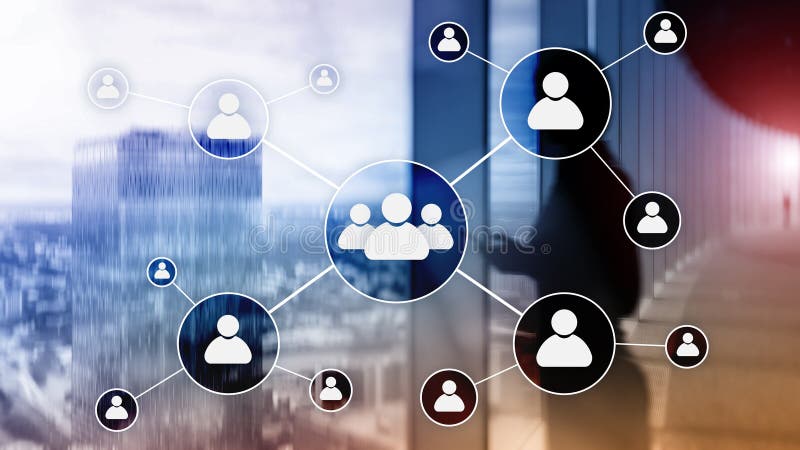 HR - Human Resources Management Concept on Blurred Business Center ...