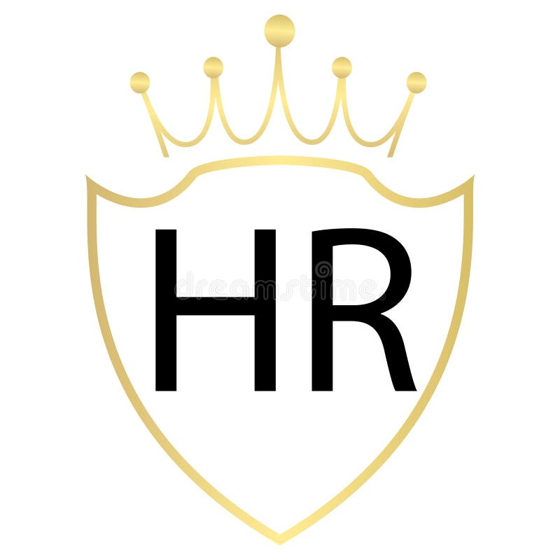 HR Letter Logo Design with Simple Style Stock Illustration ...
