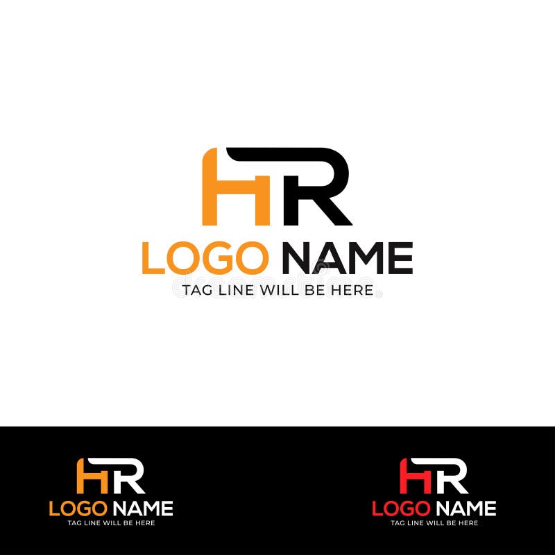 HR Letter Logo Template stock illustration. Illustration of brand ...