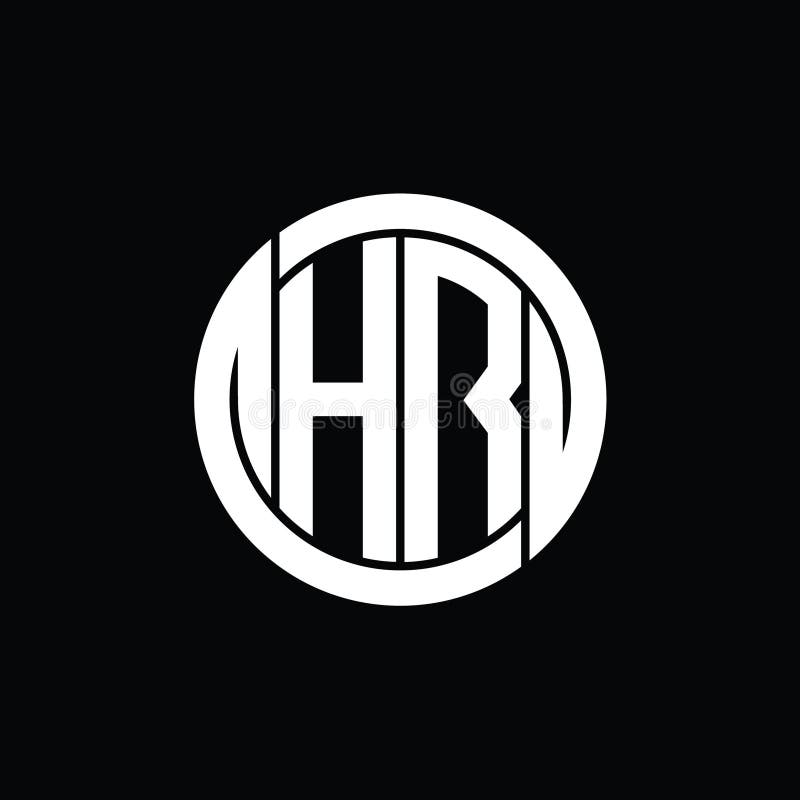 HR Logo Monogram Shield Inside Circle Shape Vector Images Design ...
