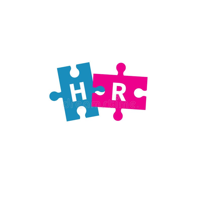 HR logo with puzzles stock vector. Illustration of business - 171989821