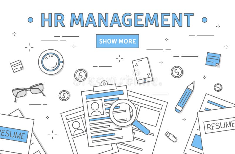HR management concept. stock vector. Illustration of presentation ...