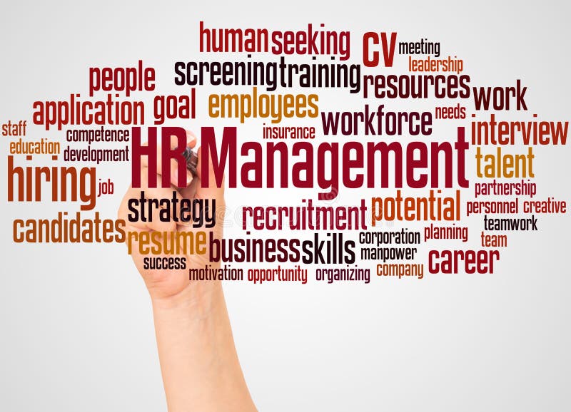 HR Management Word Cloud Hand Writing Concept Stock Photo - Image of ...