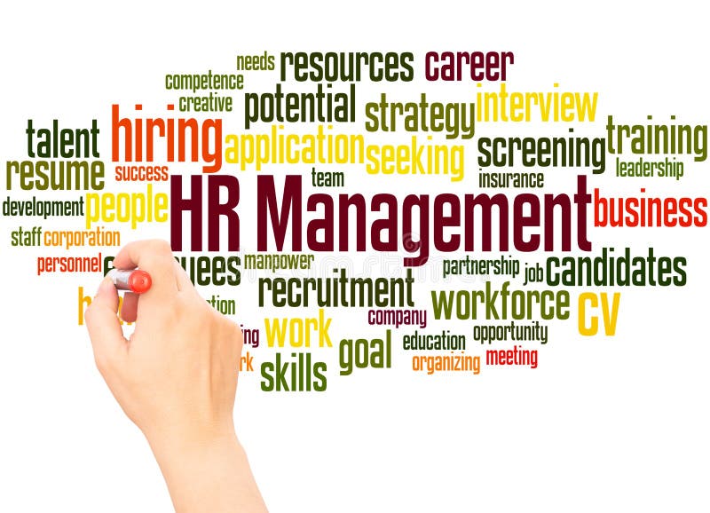 HR Management Word Cloud Hand Writing Concept Stock Photo - Image of ...