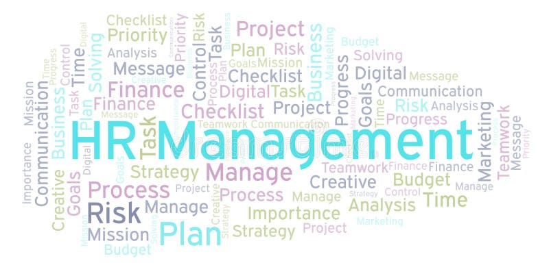 HR Management Word Cloud, Made with Text only. Stock Illustration ...
