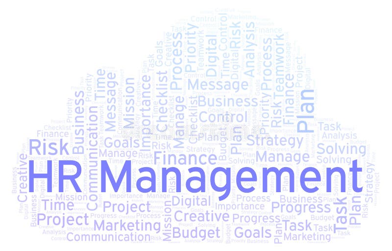 HR Management Word Cloud, Made with Text only. Stock Illustration ...
