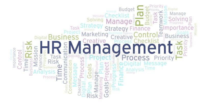 HR Management Word Cloud, Made with Text only. Stock Illustration ...