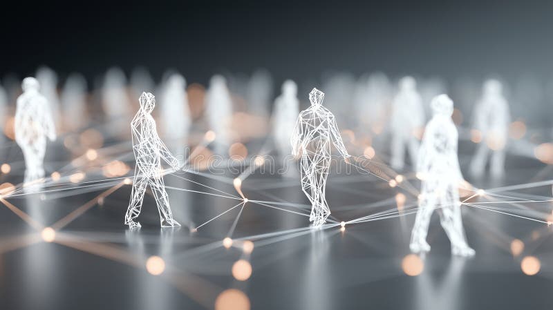 HR Network Strategy Visualization with Minimalist Human Silhouettes ...