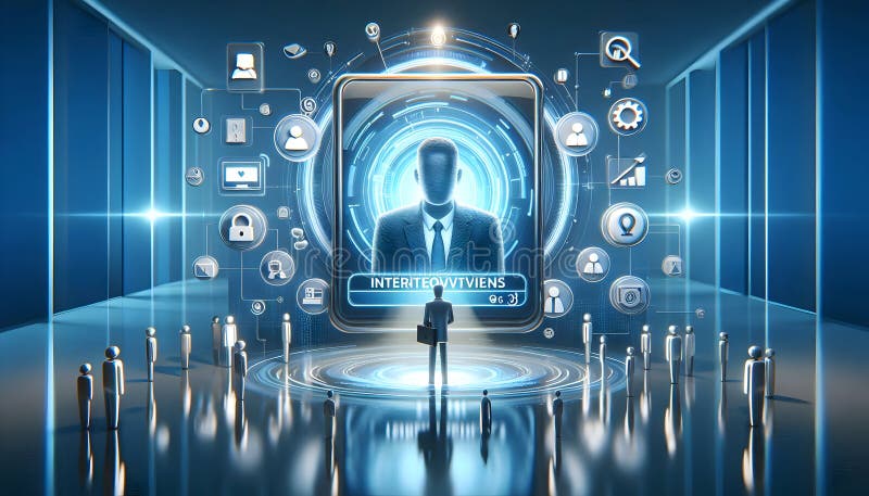 HR Professional Conducting Interviews in a Glossy Virtual Setting ...