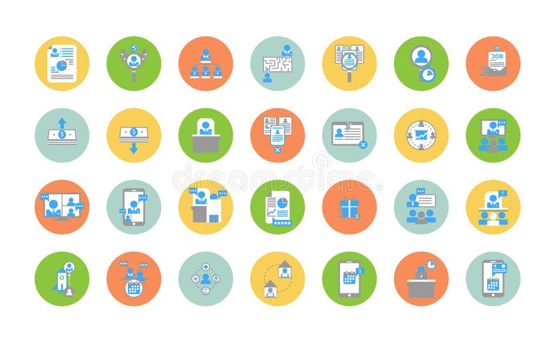 HR - Recruitment Process Icon Stock Vector - Illustration of human ...