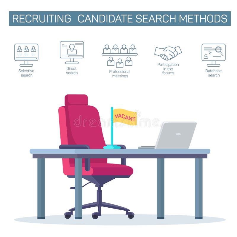 HR Search Methods Flat Vector Banner Template Stock Vector ...