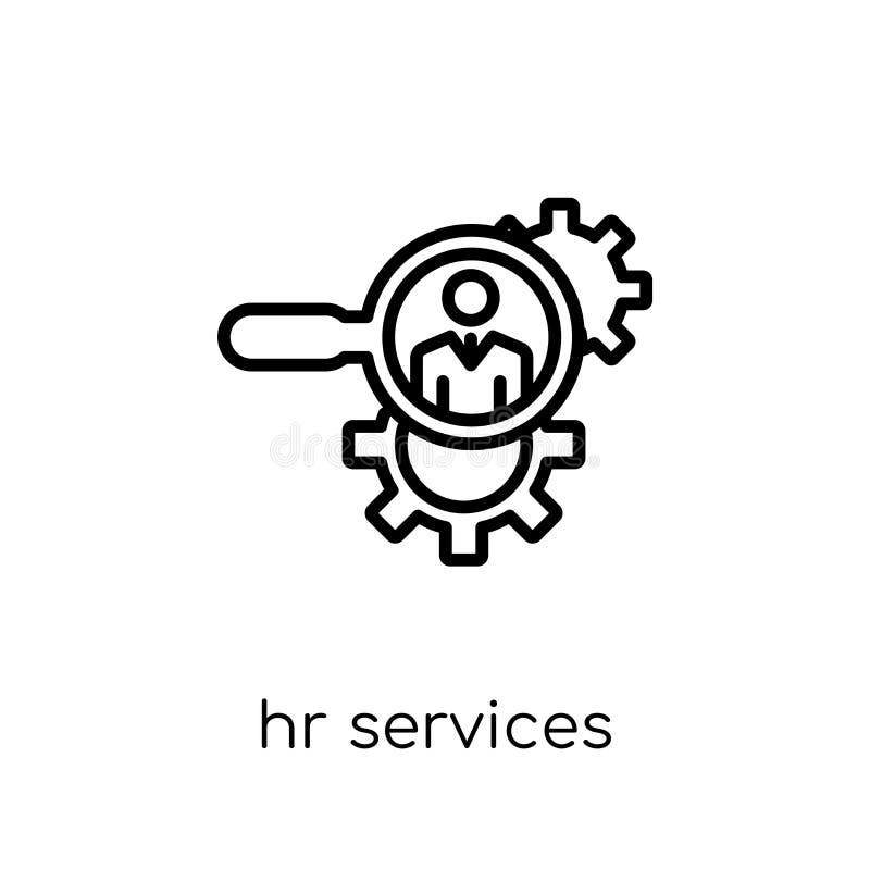 Hr Services Icon. Trendy Modern Flat Linear Vector Hr Services I Stock ...