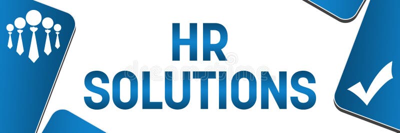 HR Solutions Blue Rounded Squares Left Right Symbols Stock Illustration ...