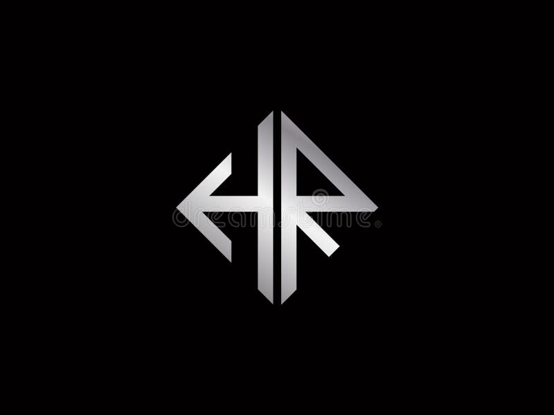 HR Square Shape Silver Color Logo Stock Vector - Illustration of flat ...