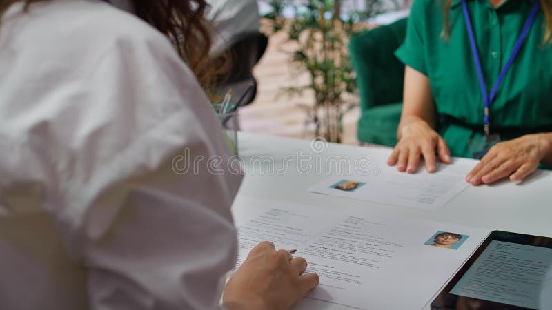 HR Staff Going through the Selection Process Phase of the Recruitment ...