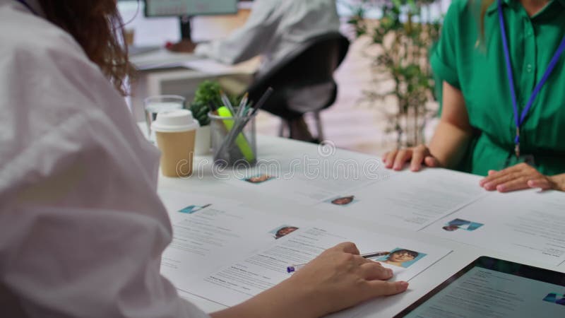 HR Staff Going through the Selection Process Phase of the Recruitment ...