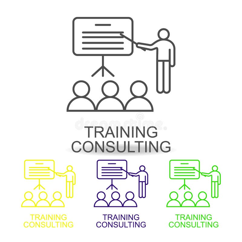 HR Strategy Line Color Icons. Element of Human Resources Icon for ...