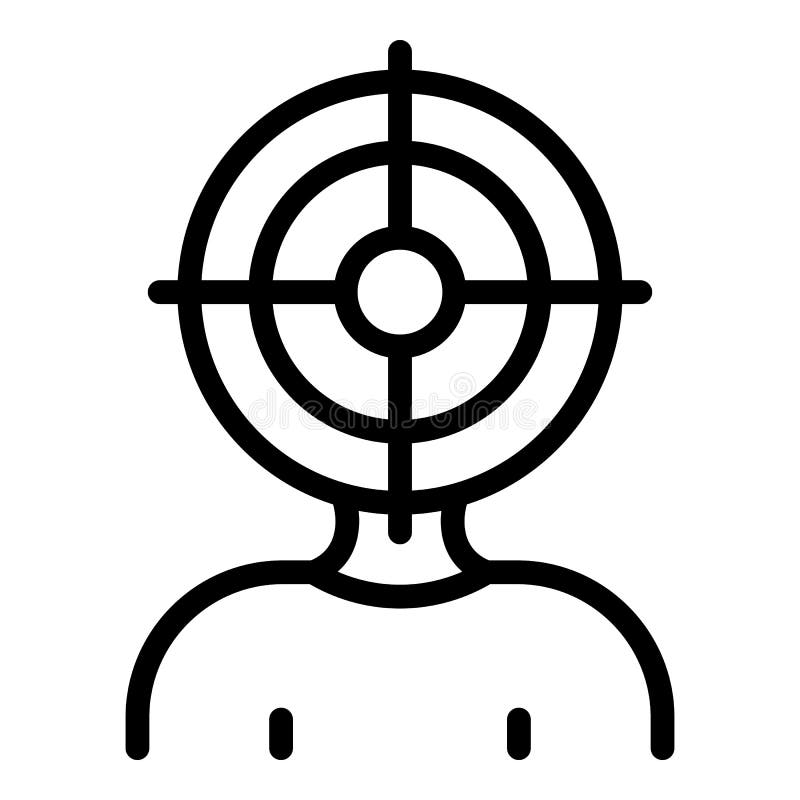 Hr Target Icon, Outline Style Stock Vector - Illustration of process ...