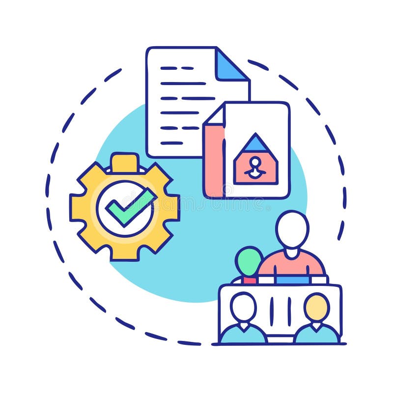 HR Team Process Optimization Icon, Business Automation Concept Stock ...