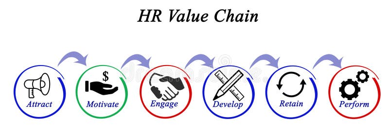 HR Value Chain stock illustration. Illustration of engagement - 94364484
