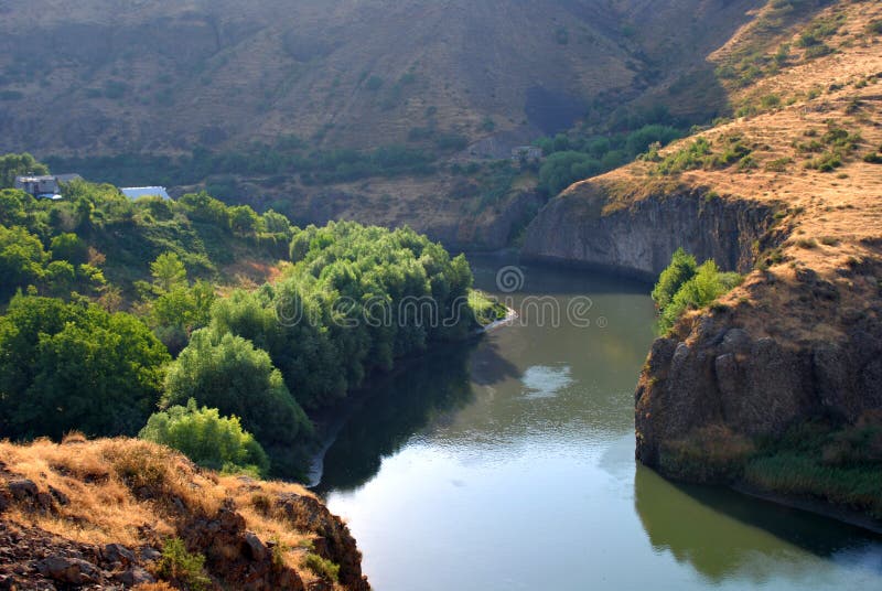The Hrazdan River S Gorge in Yerevan Stock Image - Image of kentron ...
