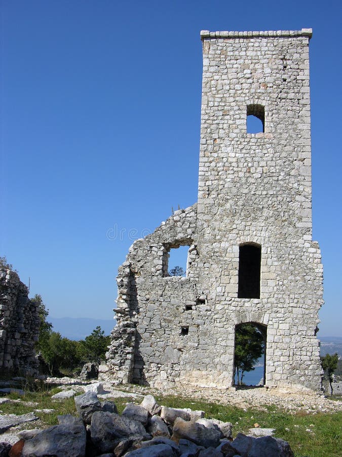 Hreljin Kroatien Och Bakar I Bakgrund Arkivfoto - Bild av fördärvar ...