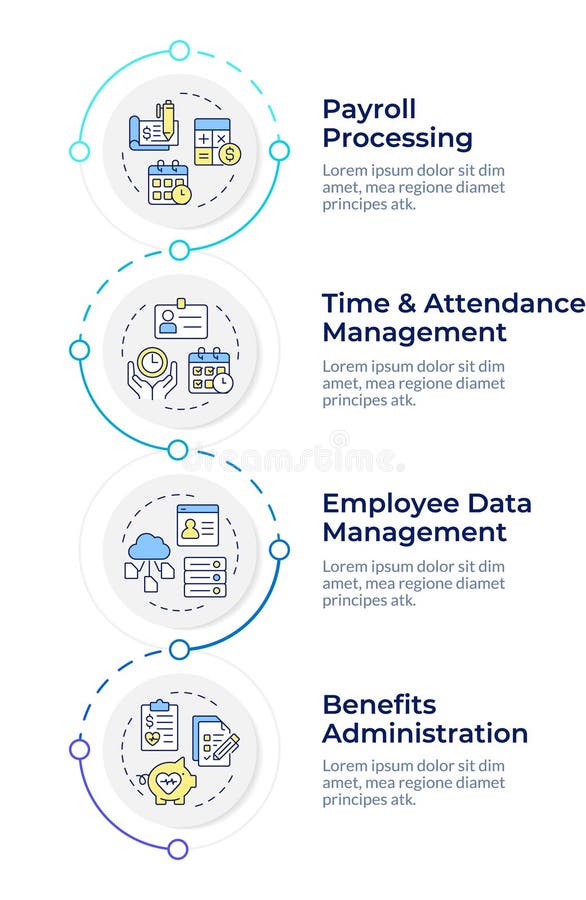 HRIS Infographic Vertical Sequence Stock Vector - Illustration of ...