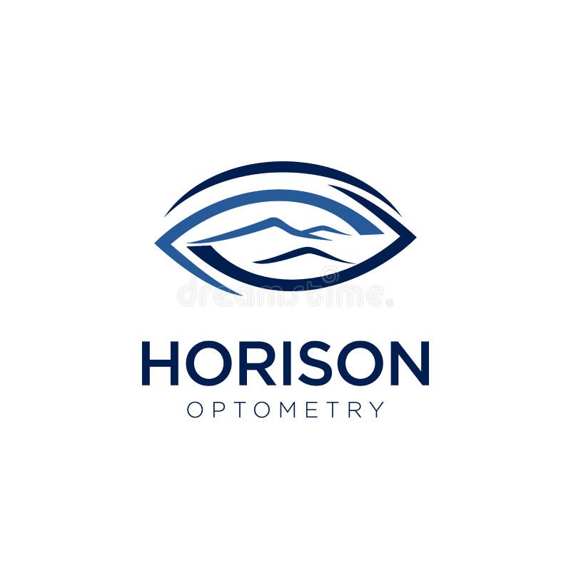 Hrison Optometry Logo, Vector Abstract Eye with Silhouette Ridge Stock ...