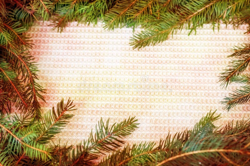 Christmas Design - Merry Christmas. Rectangular Frame Made from Stock ...