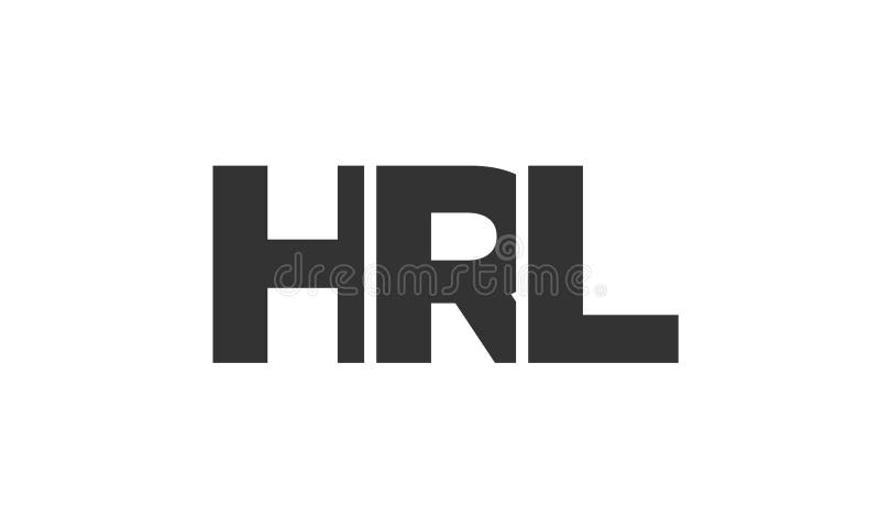 HRL Logo Design Template with Strong and Modern Bold Text. Initial ...