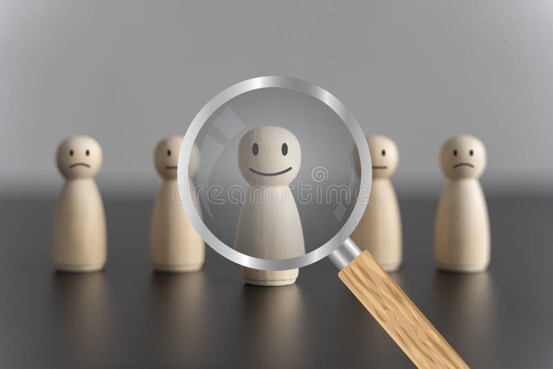 Hrm Or Human Resource Management Magnifier Glass Focus To Manager Icon