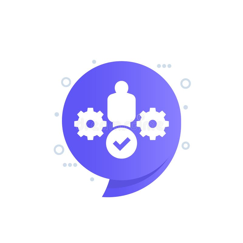 HRM Icon, Human Resource Management Concept Stock Vector - Illustration ...