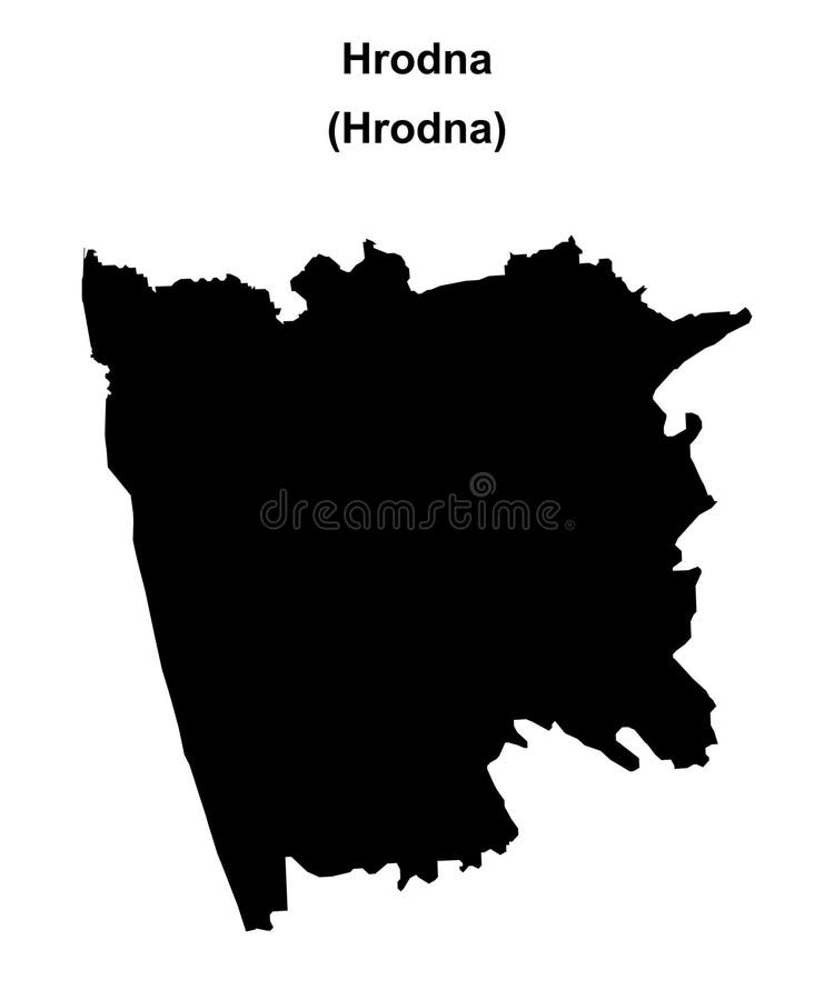 Hrodna outline map stock illustration. Illustration of infographics - 371632921