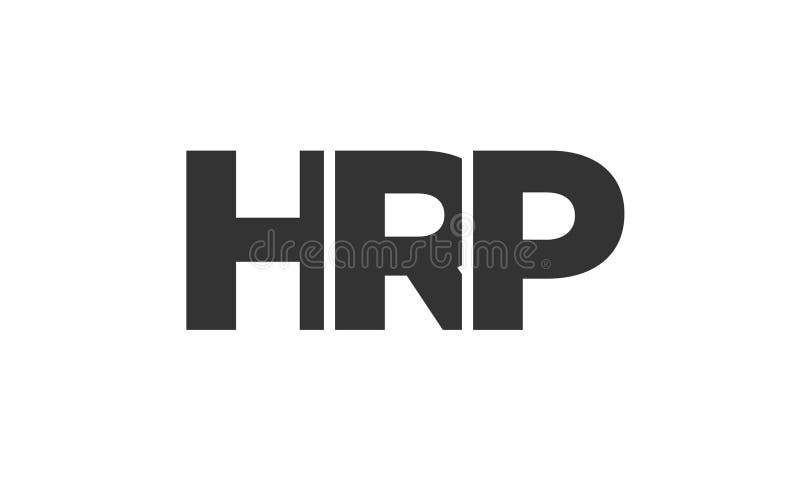 HRP Logo Design Template with Strong and Modern Bold Text. Initial ...