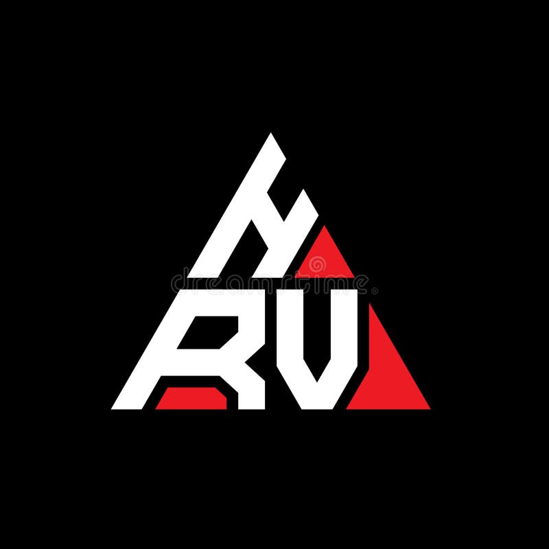 HRV Triangle Letter Logo Design with Triangle Shape. HRV Triangle Logo ...