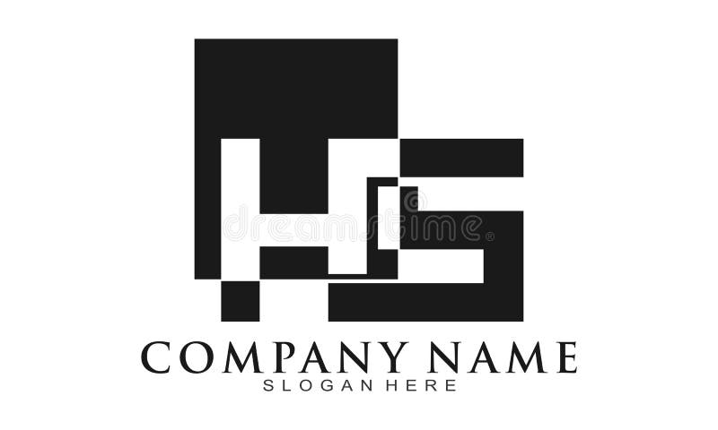 HS Alphabet Creative Vector Logo Stock Vector - Illustration of ...