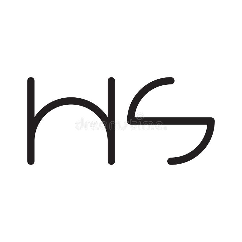 Hs Initial Letter Vector Logo Icon Stock Vector - Illustration of flat ...