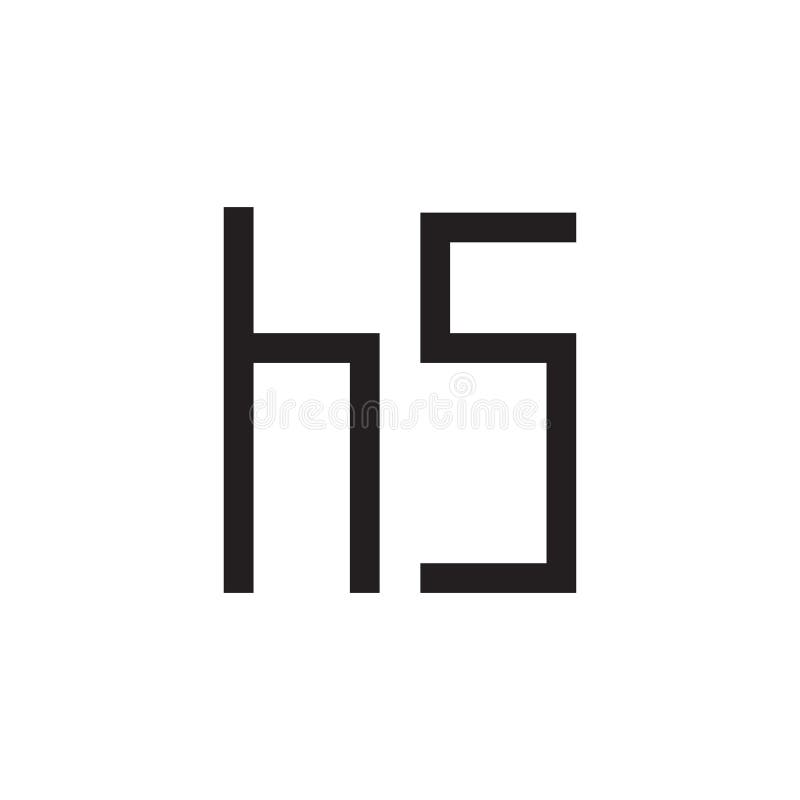 Hs Initial Letter Vector Logo Icon Stock Vector - Illustration of ...
