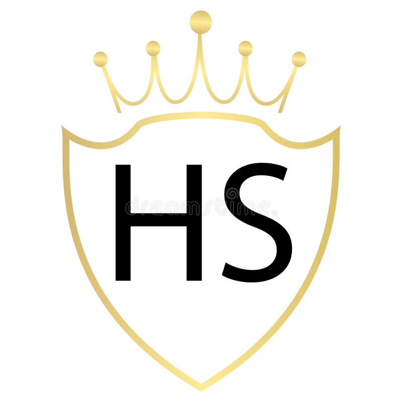 HS Letter Logo Design with Simple Style Stock Illustration ...