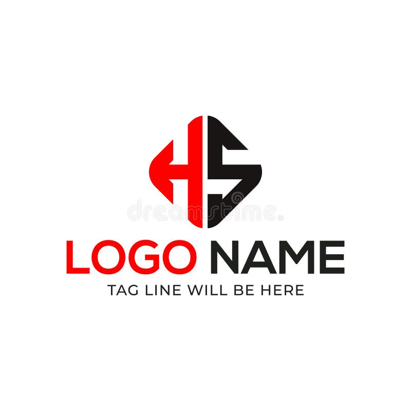 HS Letter Logo Vector Template Stock Illustration - Illustration of ...
