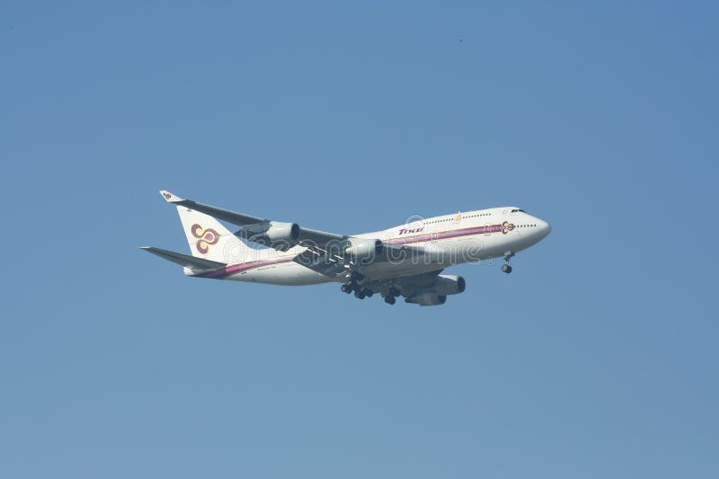 HS-TGH Boeing 747-400 De Thaiairway Imagen editorial - Imagen de ...