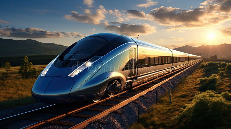 HS2 Train - High Speed 2 Rail Stock Illustration - Illustration of ...