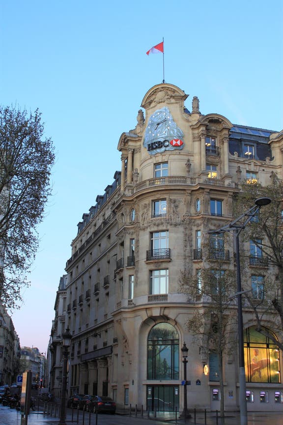 HSBC Bank Paris editorial stock photo. Image of logo - 24343828
